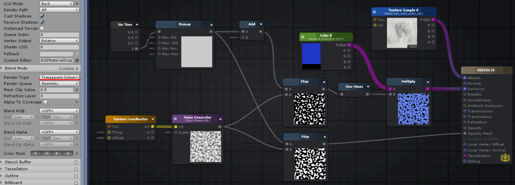 【unity】ディゾルブシェーダーを作る三味松ブログ